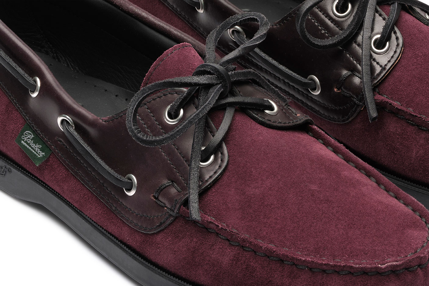BARTH/MARINE NOIRE-VELOURS ET CORDOVAN BORDEAUX | Paraboot