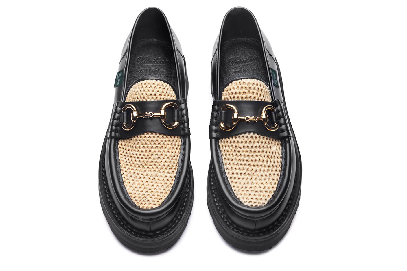 VINCENNES RAPHIA/PHOENIX N-LISSE NOIR ET RAPHIA NATUREL | Paraboot